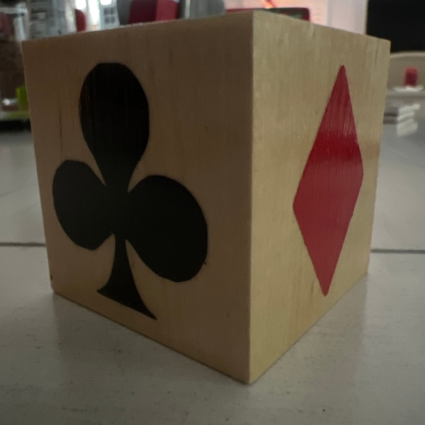 Natural Wood Euchre Trump Cube, "what's Trump?" Cubes, Trump Marker ...