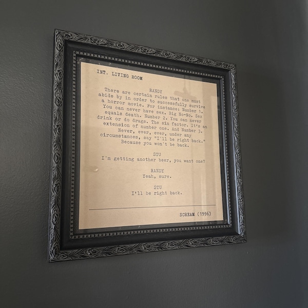 Rules to Survive a Horror Movie Print | Scream Movie Poster | Retro ...