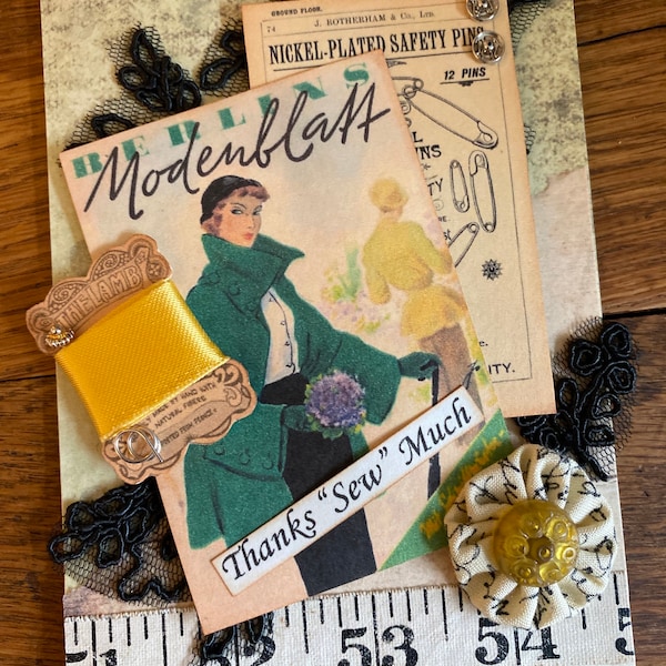 Handmade Birthday Card Vintage-look Card Vintage Style Birthday Card ...