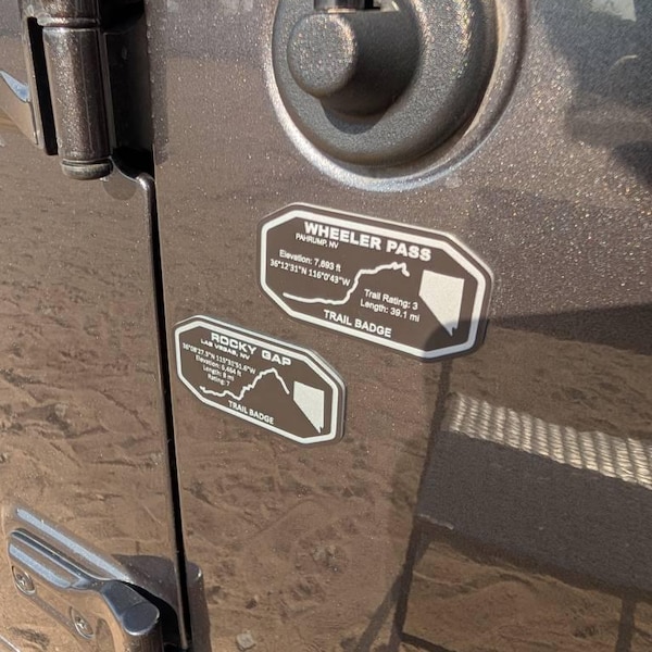 Custom Off-road Trail Badges for Jeep, Truck, Broncho, Chevy, Ford 4x4 ...