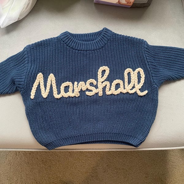 Custom Baby Name Sweater,personalized Knit Baby Sweater With Name,hand ...