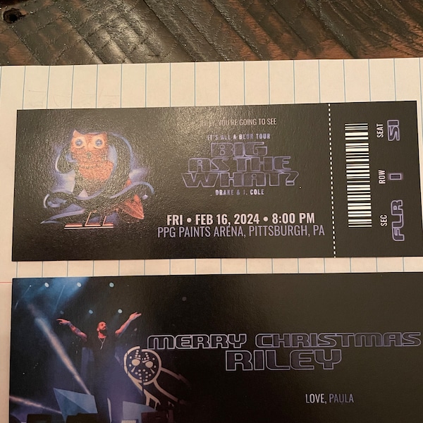 Custom Concert Ticket Digital Download Printable Personalized Event ...