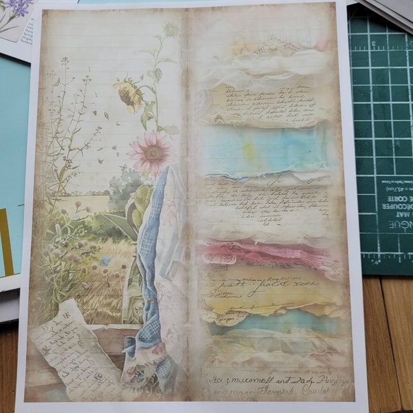 Sunflower Bliss: Vintage Junk Journal Kit Printable Digital Download ...