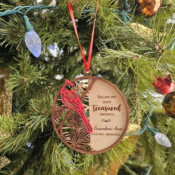 Personalized Christmas Scene Ornament, Holiday Ornament, Christmas Tree Ornament, Mountain ...