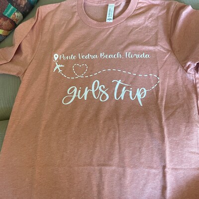 Custom Location Girls Trip Shirt, Personalized Girls Trip Shirt, Custom Destination Girls Trip ...