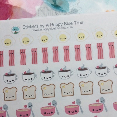 Happy Deluxe Breakfast Reminder Tracker Erin Condren Life Planner Mambi ...
