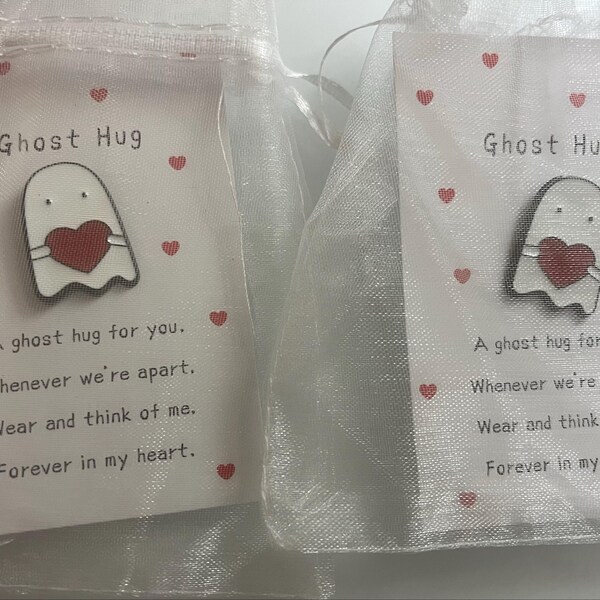 Halloween Ghost Pocket Hug Pin: Keepsake Gift With Card - Etsy