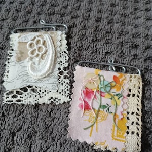 Miniature Thread Spool With Fabric Snippet Roll - Etsy