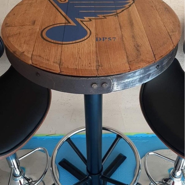 Pub Table 42 Tall With Footrest Laser Engraved - Etsy