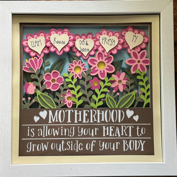 3D CUSTOMIZABLE MOTHER'S DAY Shadow Box Svg - for Cricut - for ...