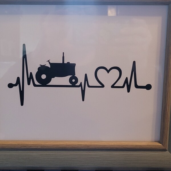 Farm Tractor Decal Sticker for Truck Window | Tractor Heartbeat ...