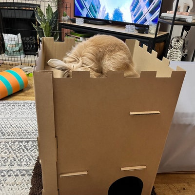 The Castle Corrugated Cardboard Castle for Bunny Rabbits & Cats - Etsy UK