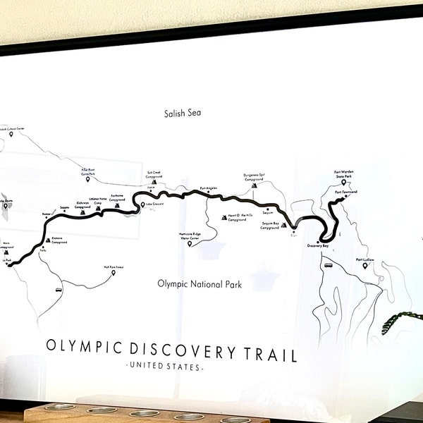 Olympic Discovery Trail Map | Olympic Discovery Trail Poster | Hiking ...