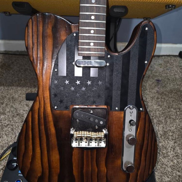 Custom White Psychedelic Textured Pickguard - Fits Fender Telecaster ...