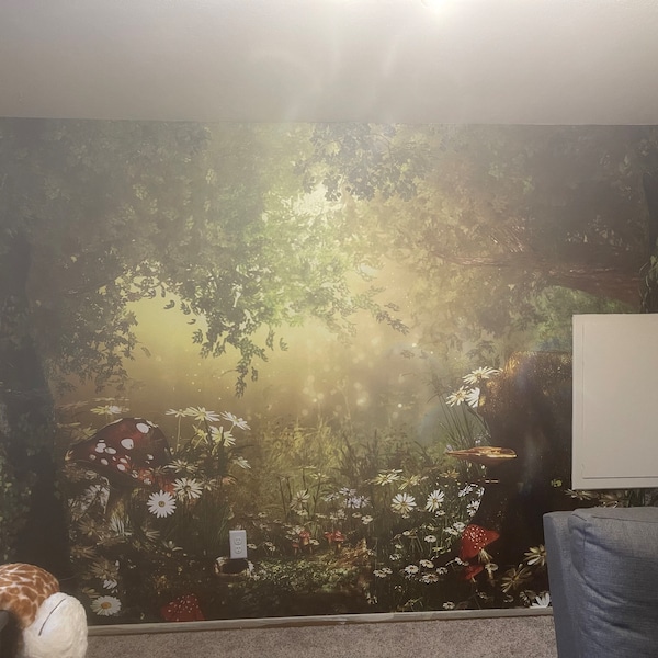 Magic Forest Wall Mural / Fairy Wall Mural / Enchanting Woodland ...