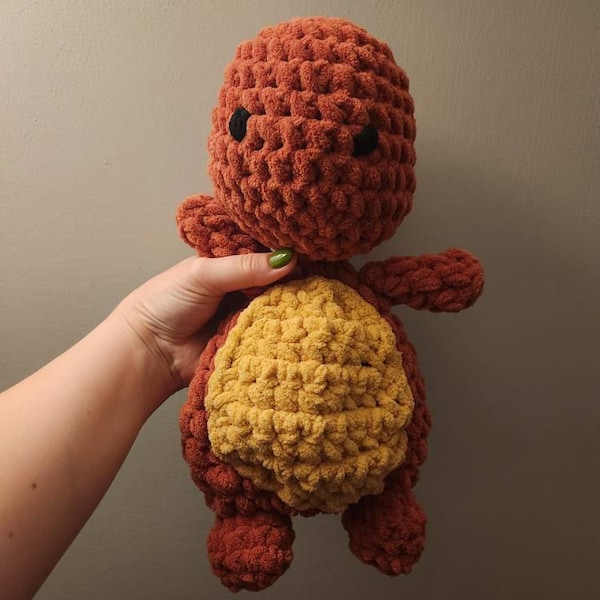Char the Fire Lizard Crochet Pattern: Dino Pocket Monster Amigurumi ...