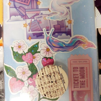 Stacked Books Cute Aesthetic Vinyl Sticker - Etsy