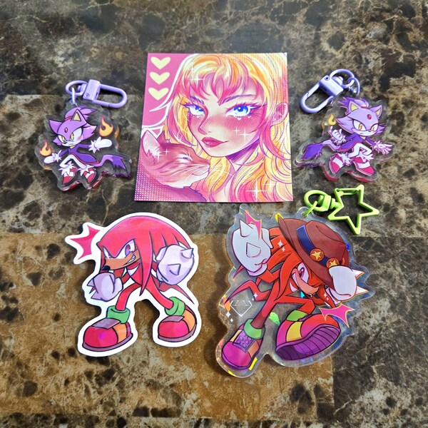 Sonic 2 Inch Acrylic Charm Keychain | Sonic Hedgehog, Shadow Hedgehog ...