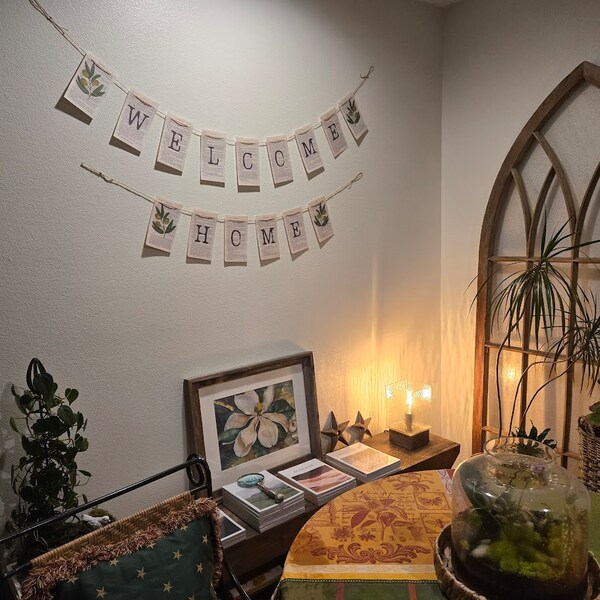 Spring Banner, Spring Garland, garden, Bunting Banner, Pennants, Rustic ...