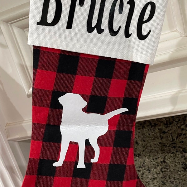Custom Dog Christmas Stocking, Christmas Pet Stocking, Christmas Decor ...
