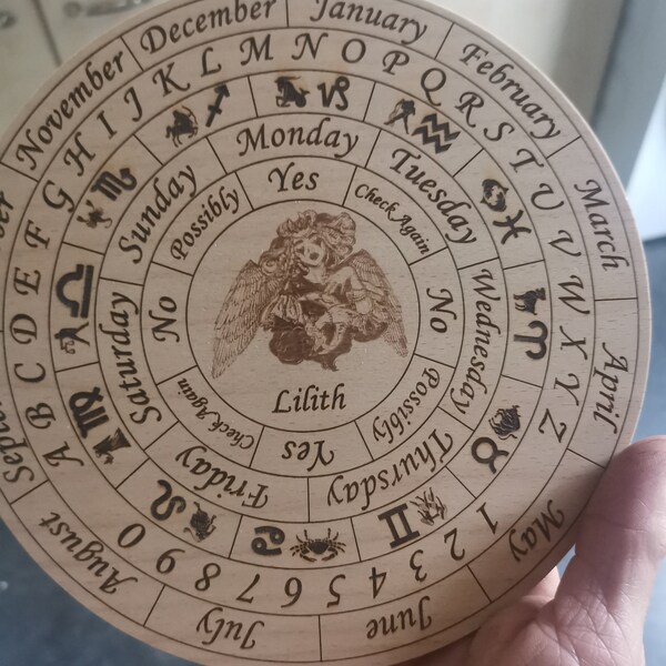 Wooden Pendulum Spiritual Dowsing Board - Laser Engraved - Veneered ...