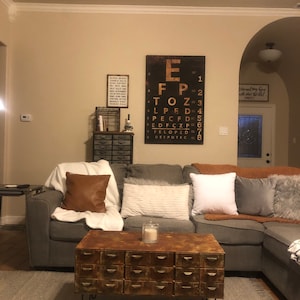 Vintage Eye Chart Retro Sign Doctor's Office Vision Test Rustic ...