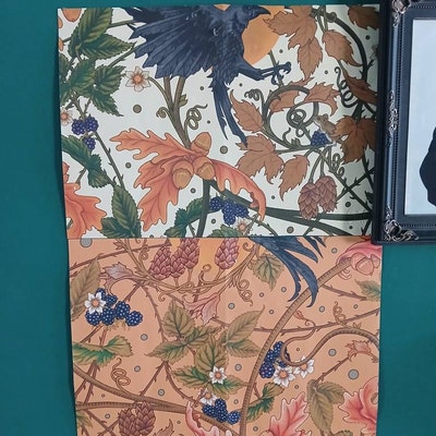 Raven Harvest Wallpaper - Etsy