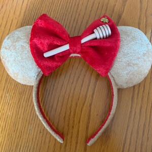 Winnie the Pooh Mouse Ears With Honey Stick. Custom Golden - Etsy