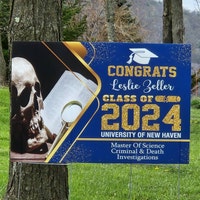 Personalized College Bound Yard Sign, College Logo Sign, Custom ...