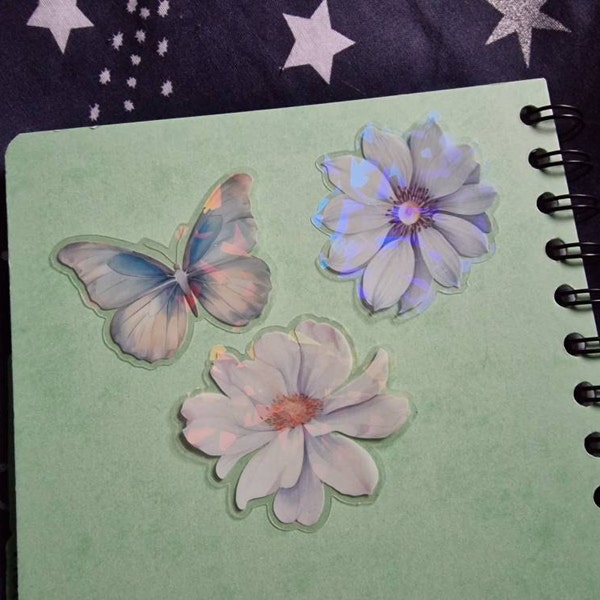 Rose Stickers, Rose Flower Sticker Sheet Set, Yellow Rose Sticker Set ...