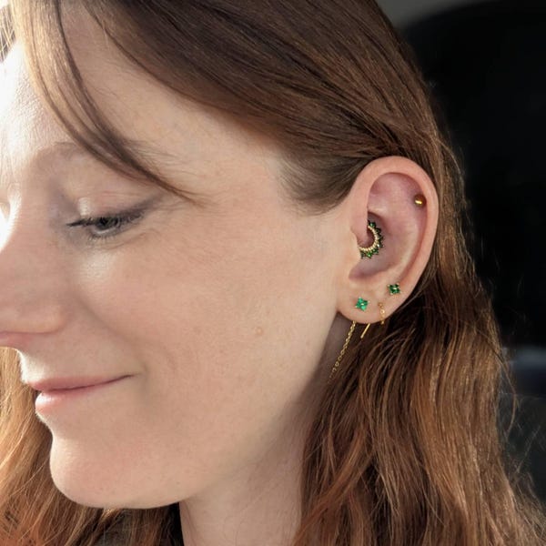 Implant Titanium Push in Threadless Nose Set ,L Bend Nose Stud ...