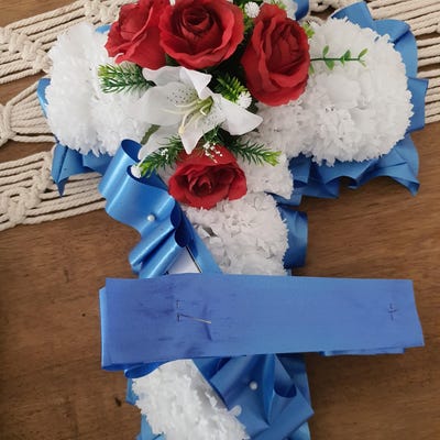 Baby Blocks Children's Silk Funeral Flower Tribute Wreath Remembrance ...