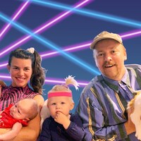 80s Retro Laser Beams Digital Backdrop, 8.5x11 Perfect for Adding a Fun ...