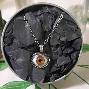 Simple Sterling Silver Glass Eye Necklace choose Your Own - Etsy