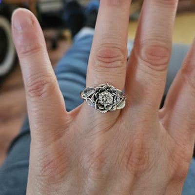 Strawberry Quartz Nature Inspired Snake Ring, Sterling Silver Snake ...