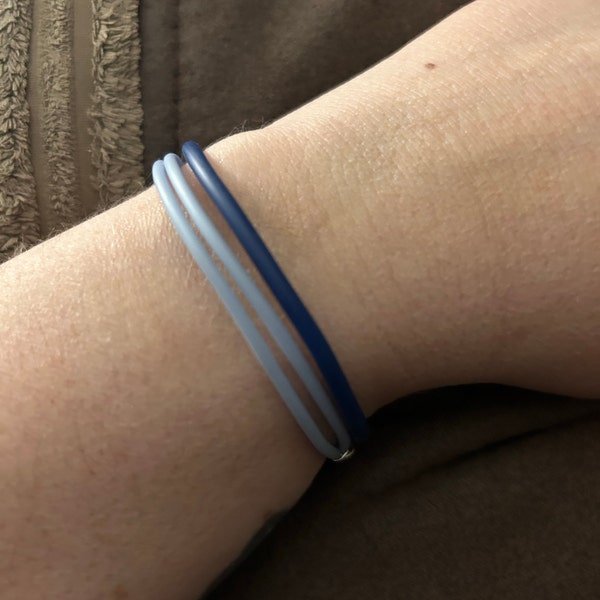 Blue Awareness Bracelet ( Rubber ) - POTS,CFS, ARDS, Colon Cancer ...
