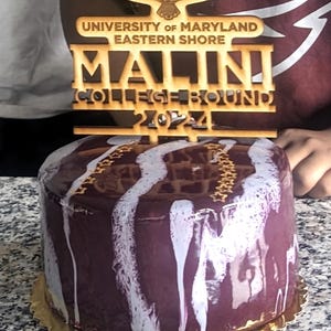 Personalized College Cake Topper, Graduation Gift, University of ...