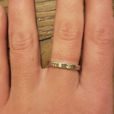 Personalized Ring Book Lover Gift Silver Inspiration Ring Jewelry ...