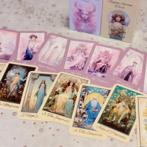 Bygone Spring Tarot • Antique Springtime 78-card Deck • Victorian ...