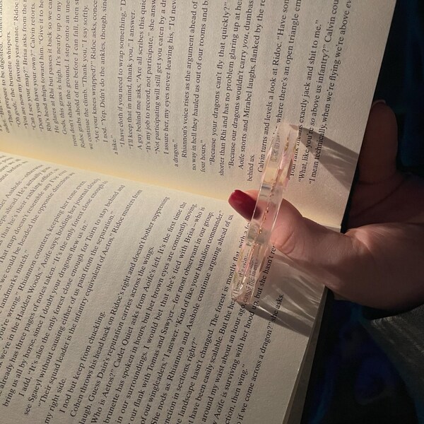 Real Birth Flower Book Page Holder, Floral Resin Thumb Page Holder ...