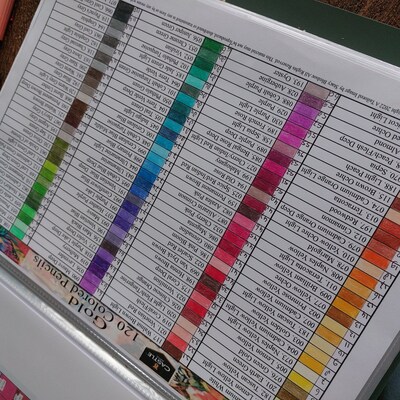 Kalour 300 Colored Pencil Swatch Chart - Etsy