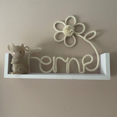 Knitted Wire Flower Wildflower Decor nursery Wall Hanging Baby Gift ...