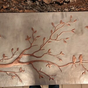 Copper Kitchen Backsplash Tile Mural, Kitchen Says Large Rectangular ...