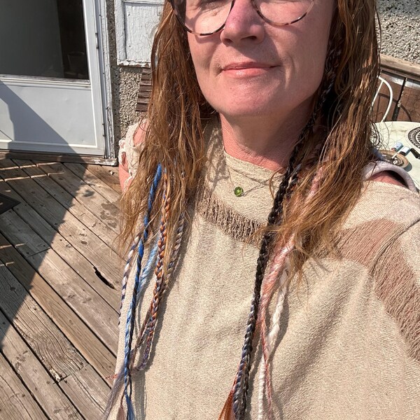 Custom Dreads Mixed Bright Dreadlock Extensions Braids and Wrapped ...