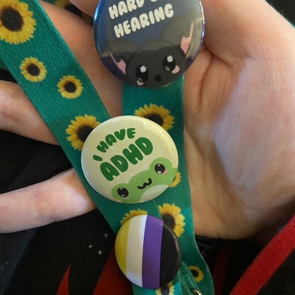 Hidden Disabilities Pin – 32mm Awareness Badge – Invisible Illness ...