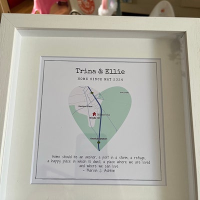 Personalised Framed Map Engagement Gift Personalized Where We Got ...