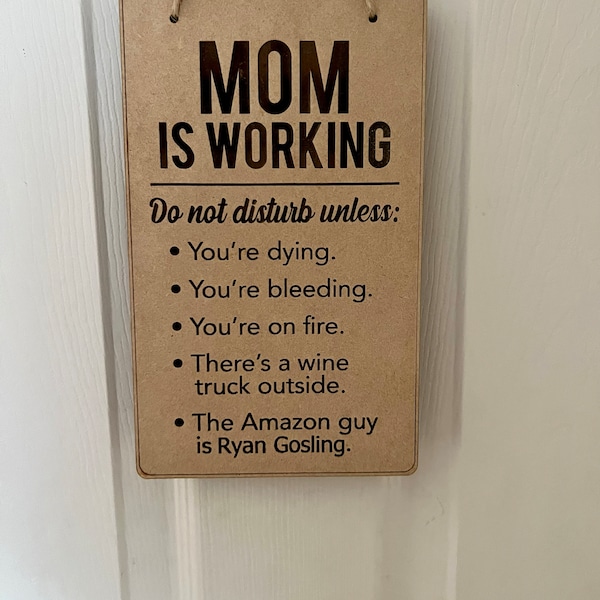 Mom is Working Sign, Do Not Disturb Sign, Moms Office Sign, Office ...