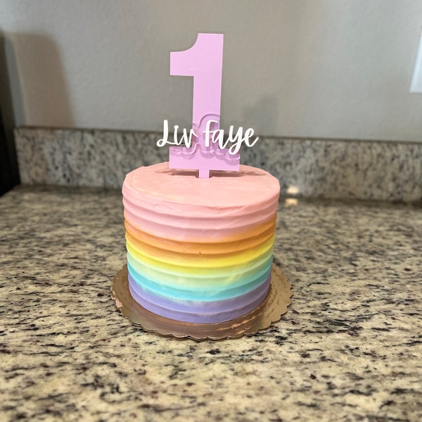 One Cake Topper, First Birthday Cake Topper, ONE Smash Cake Topper ...