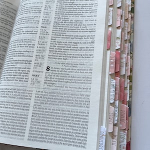 Glossy Vinyl Bible Tabs With Placement Guide for Bible Study - Etsy