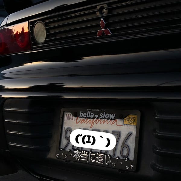 Hella Slow License Plate Frame | Chrome - Etsy